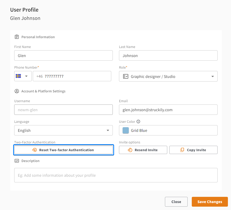 Reset a User's Two-factor Authentication on Their Account